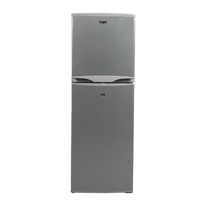 Von VART-22DHS Double Door Fridge 134L - Silver | Hotpoint Rwanda